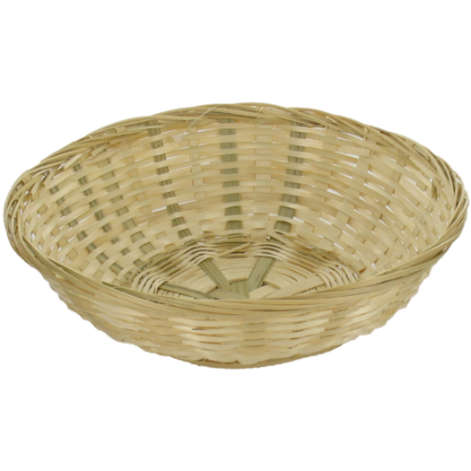 Rieten mandje rond 22cm - Allesvoorverswinkels.nl